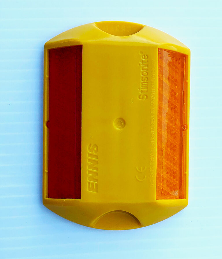 Yellow and Red C80 Raised Reflective Road Markers / Reflectors – Road ...